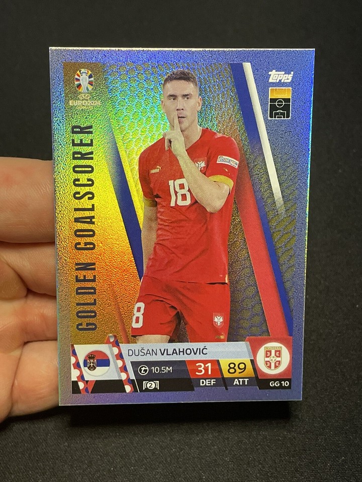 Dusan Vlahovic Serbia Topps Match Attax Euro 2024 Golden Goalscorer # ...