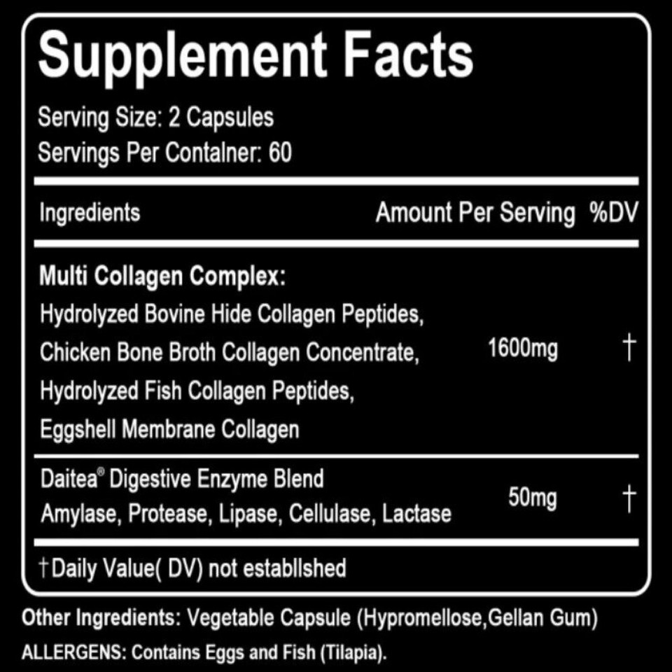 Multi Collagen Complex Type l, ll, lll, V&X Supports Bones And Aids ...
