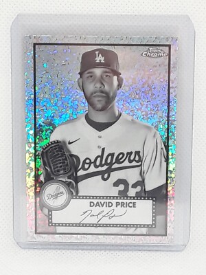 David Price 2021 Topps Chrome Plat Anniv. #444 - Black & White Mini ...