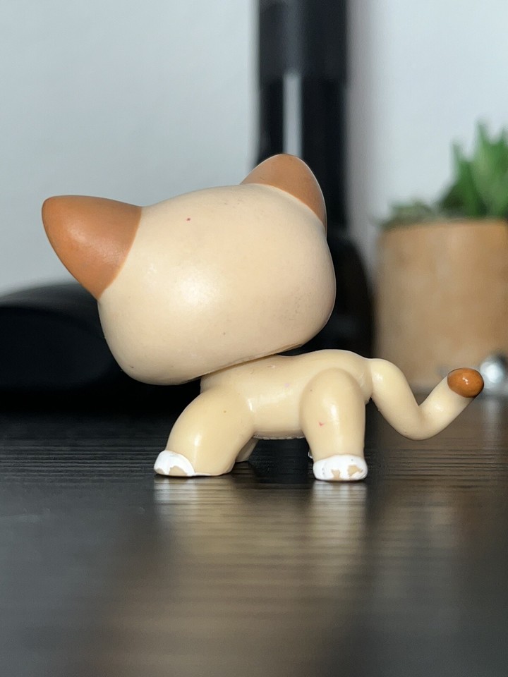 Littlest Pet Shop LPS Authentic Rare #852 Cream Shorthair Cat Leopard ...