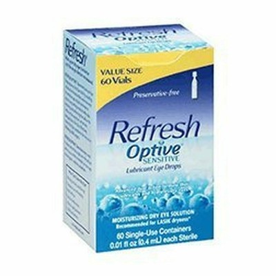 Refresh Optive Lubricant Eye Drops Preservative Free 60 Single-Use ...