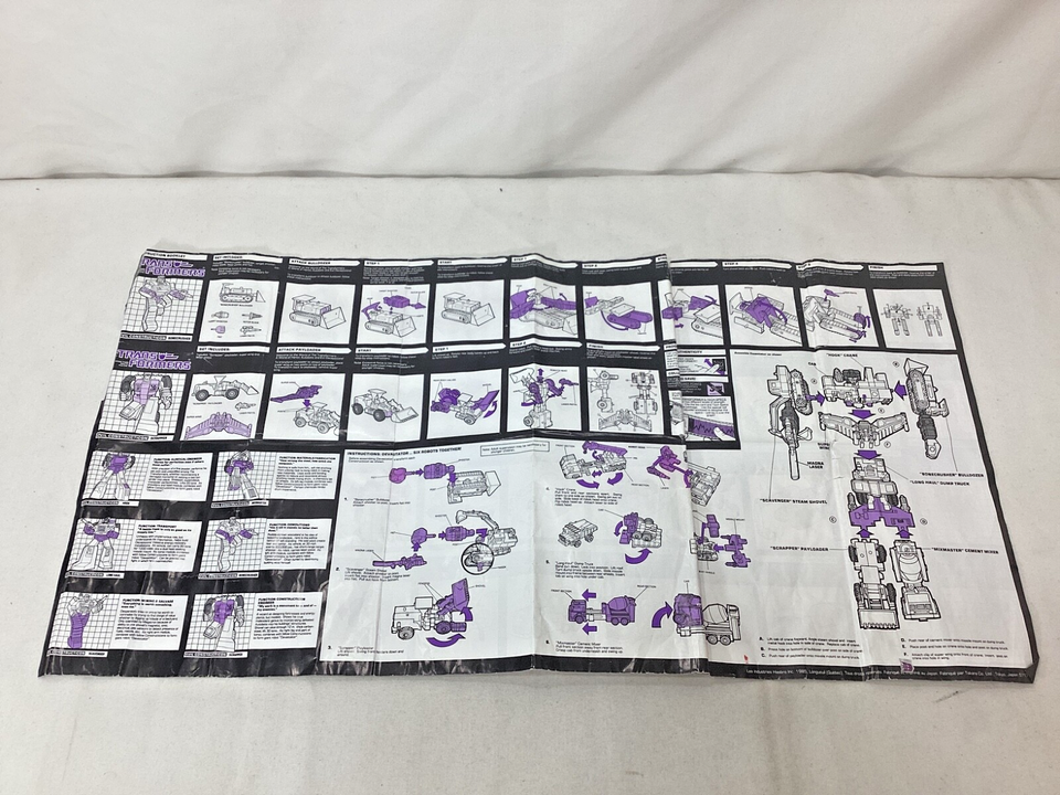 1985 Vintage G1 Transformers Devastator Gift Set Constructicons ...