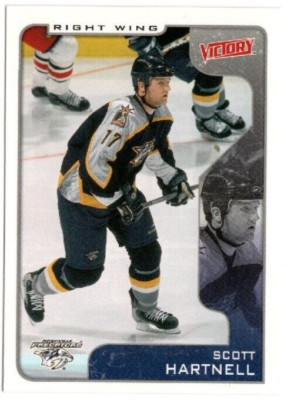 2001-02 Upper Deck Victory #202 Scott Hartnell Nashville Predators Card ...