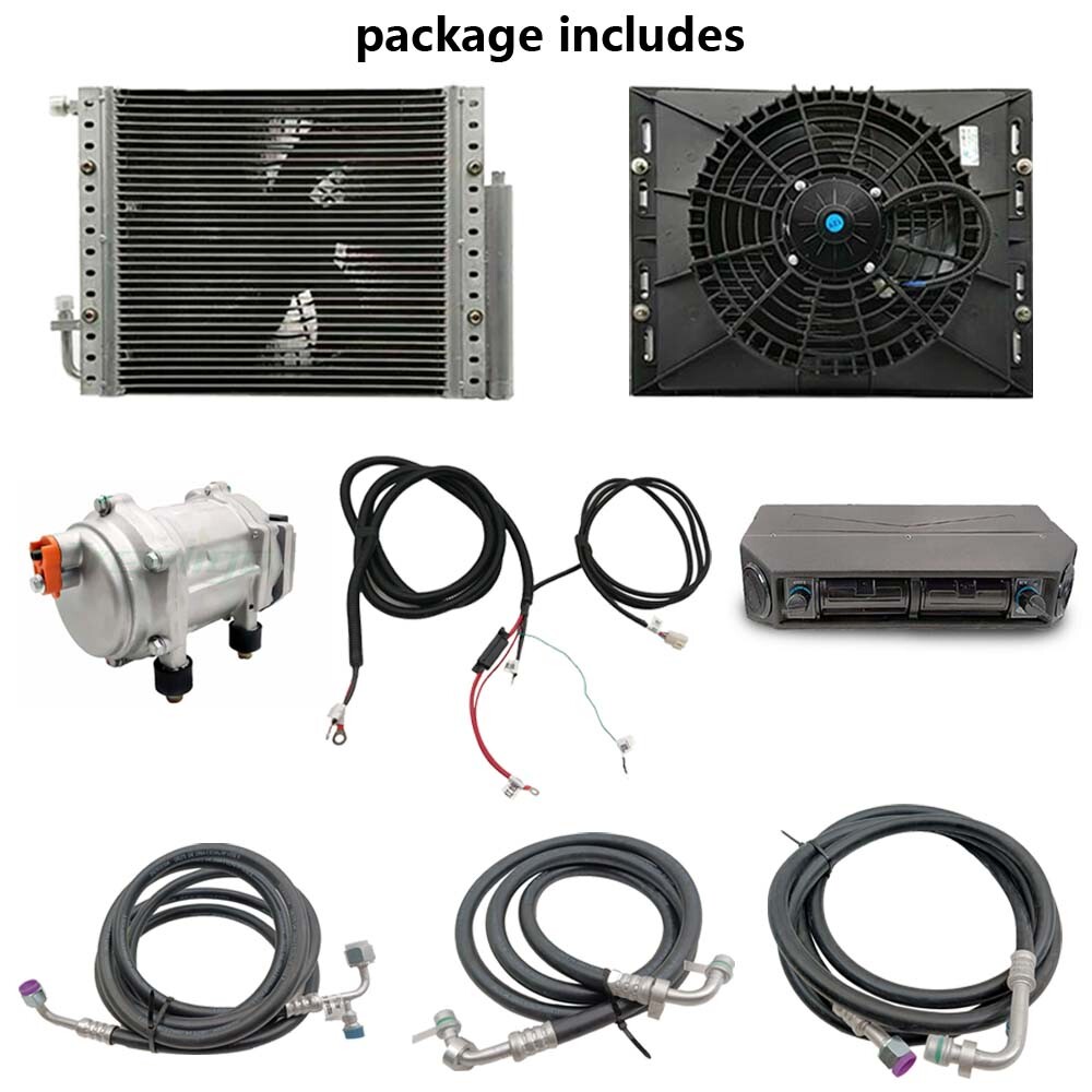 12V Car AC Unit Under Dash Air Conditioner Auto Compressor Evaporator ...