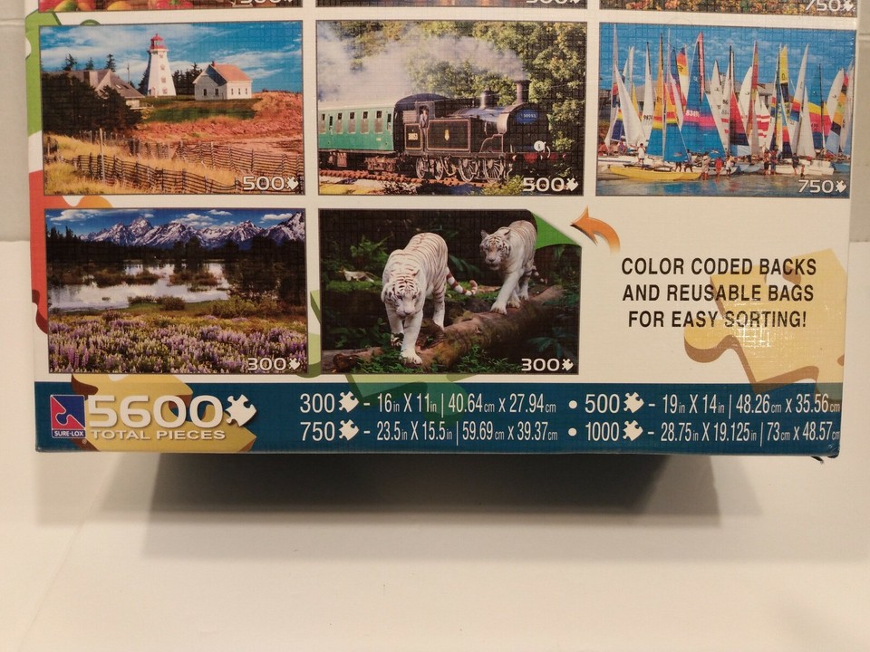 Puzzlers Collection Photographic 10 Deluxe Puzzles 5600 Pieces New Open ...