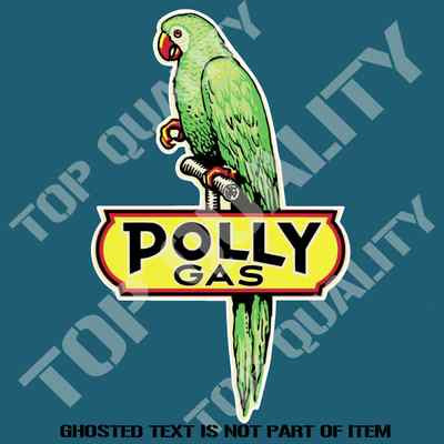 VINTAGE POLLY GAS Decal Sticker Vintage Petrol Americana Hot Rod ...