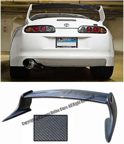 T Style Carbon Fiber Rear Trunk Wing Spoiler Jza80 Mk4 For 93 98 Toyota