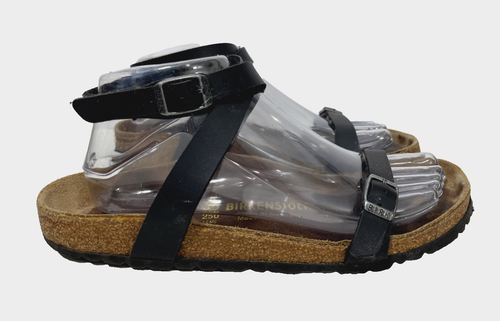 Birkenstock Yara Ankle Wrap Toe Loop Sandals Black 39 L8 M6 | eBay