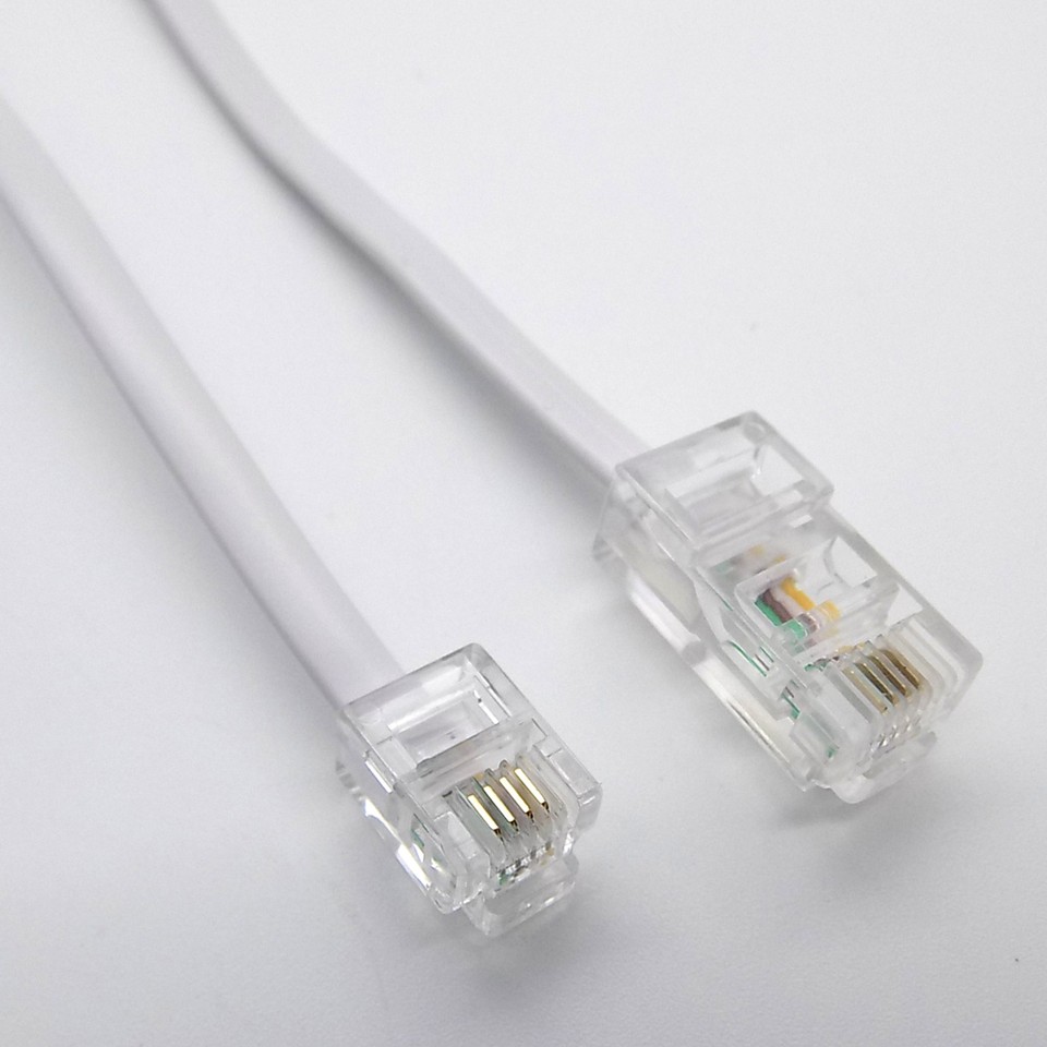 RJ11 to RJ45 Modem Cable Connect Router To ADSL RJ45 Socket Patch Lead ...