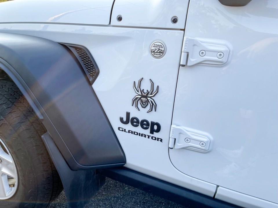 2pcs Chrome Spider Emblem Fit F-150 Silverado Sierra RAM Black Widow ...