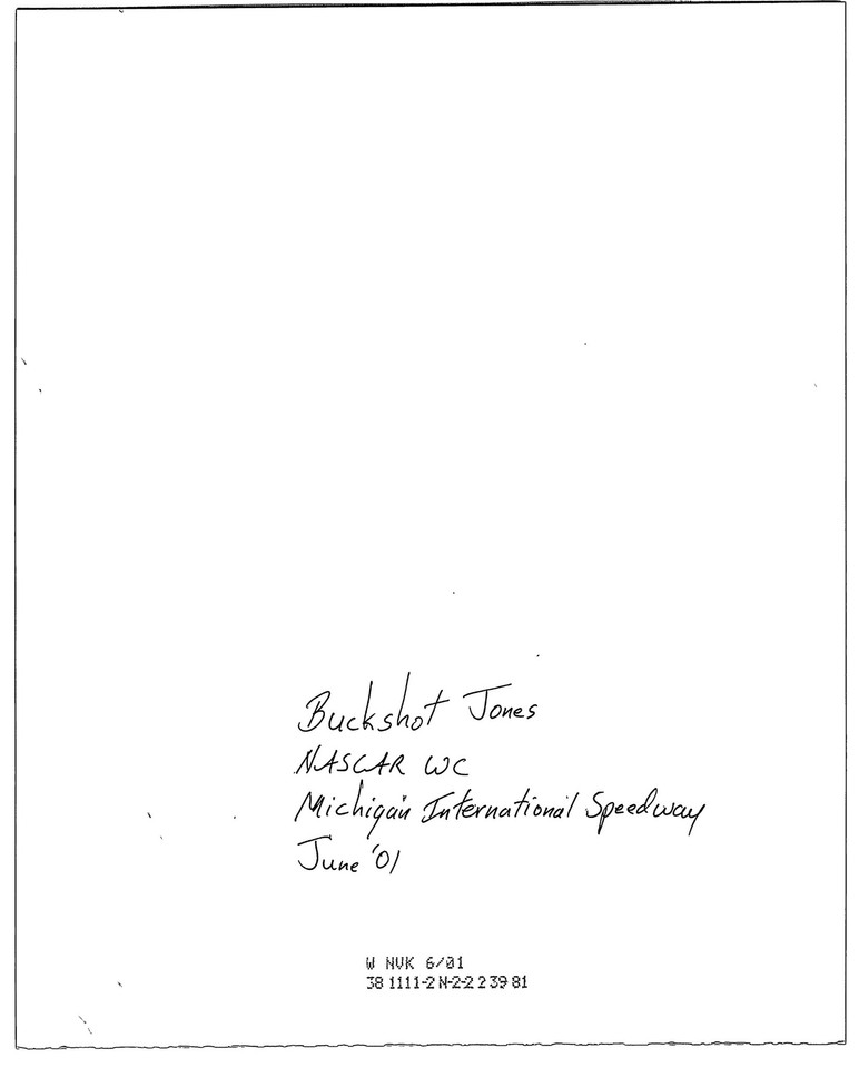 Buckshot Jones Up Close NASCAR WC 2001 AP Photo 8X10 Petty Enterprises ...