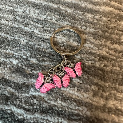 Enamel Keychain Butterfly Bag Charm Butterflies Key Fob Cute Kawaii Hot ...