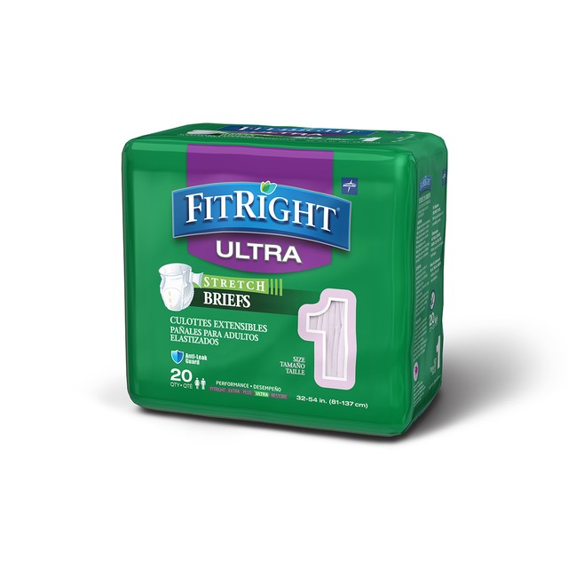 Medline Fitright Stretch Ultra Brief Fitstretchu1 1 Pound for sale ...