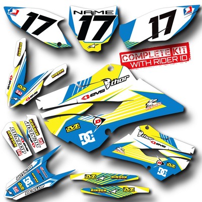 2014 2015 HUSQVARNA TC 125 250 GRAPHICS KIT MOTOCROSS LIGHT BLUE DECALS ...