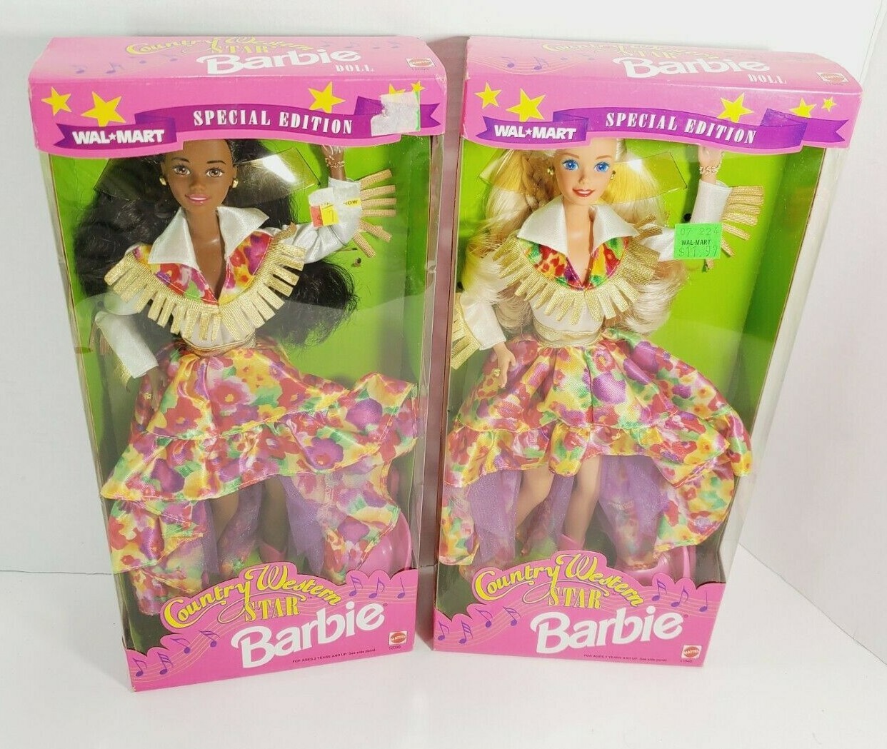 NEW LOT Two (2) Country Western Star Barbies Dolls Mattel #11646 12096 ...