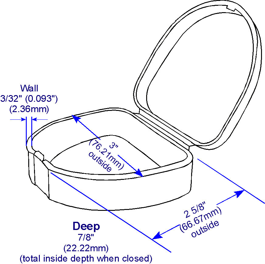 100 Red Denture Retainer Box Orthodontic Dental Case Mouth Bleach Brace ...