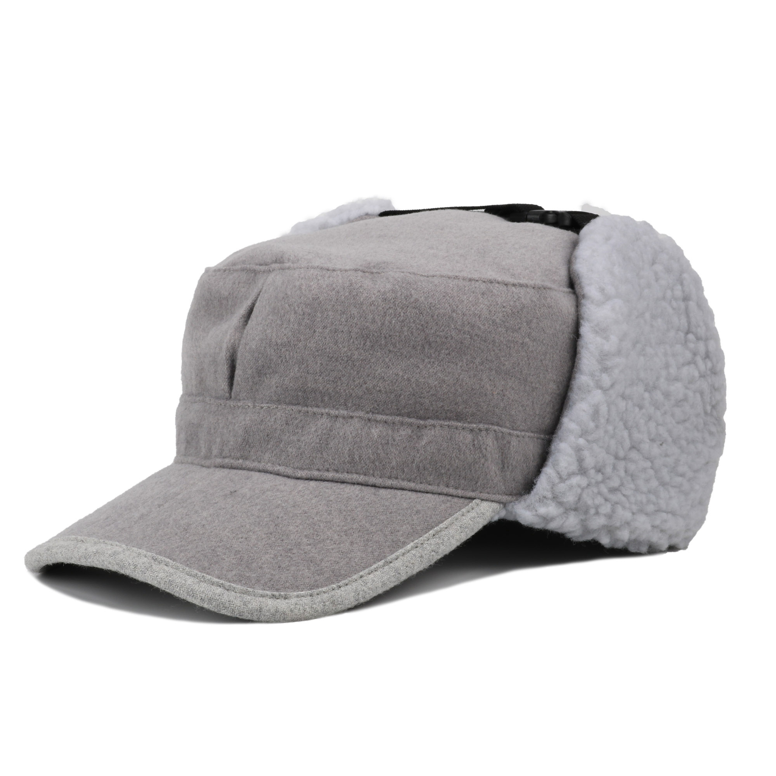 Army Military Fleece Warm Winter Hats with Visor Windproof Earflap ...