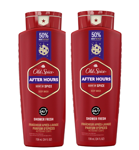Old Spice AFTER HOURS Scent of Spice Men’s Body Wash 24 fl. oz each (2 ...