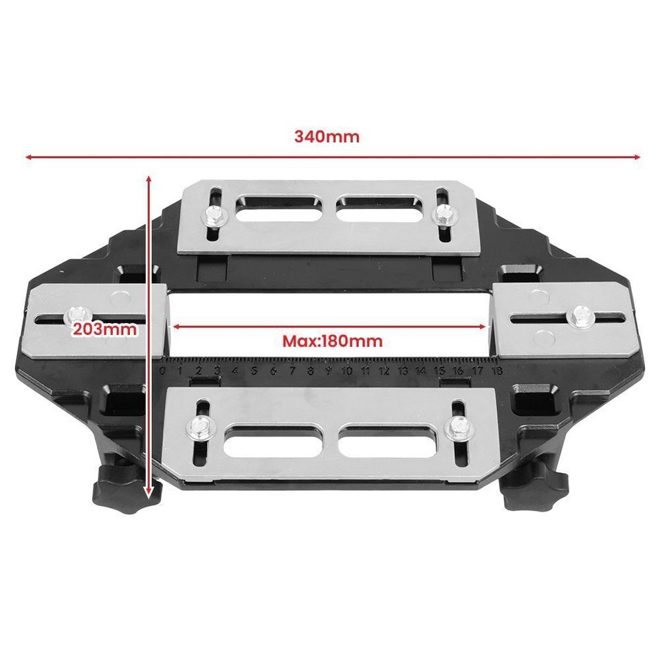 Wooden Door Hinge Jig Lock Guide Plate Router Bit Woodworking Slotting ...