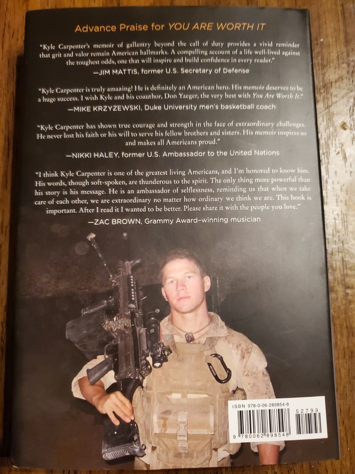 You Are Worth It: Autographed by Kyle Carpenter | eBay