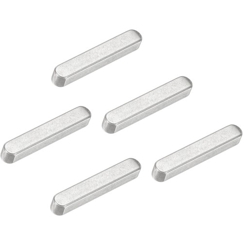 Round Ended Feather Key 25x4x4 mm, 5 Pcs Key Stock for Industry, Silver ...