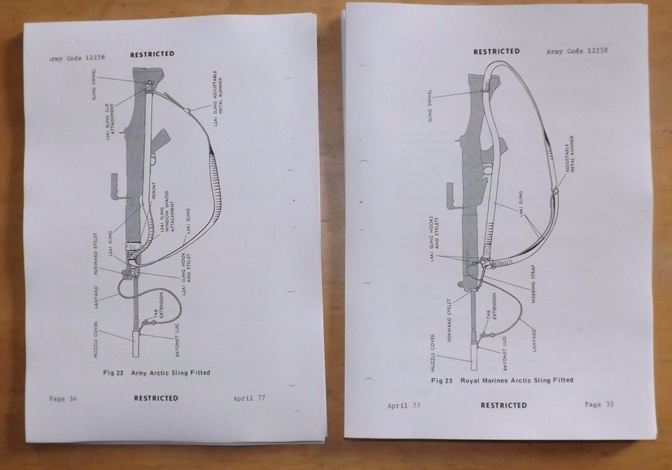 SLR Rifle 7.62mm User handbook Self Loading Rifle L1A1.L12A1.12258 | eBay