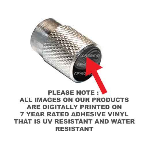 2 Silver Aluminum Knurled Tire Air Valve Stem Caps - BLUE/WHITE USN ...