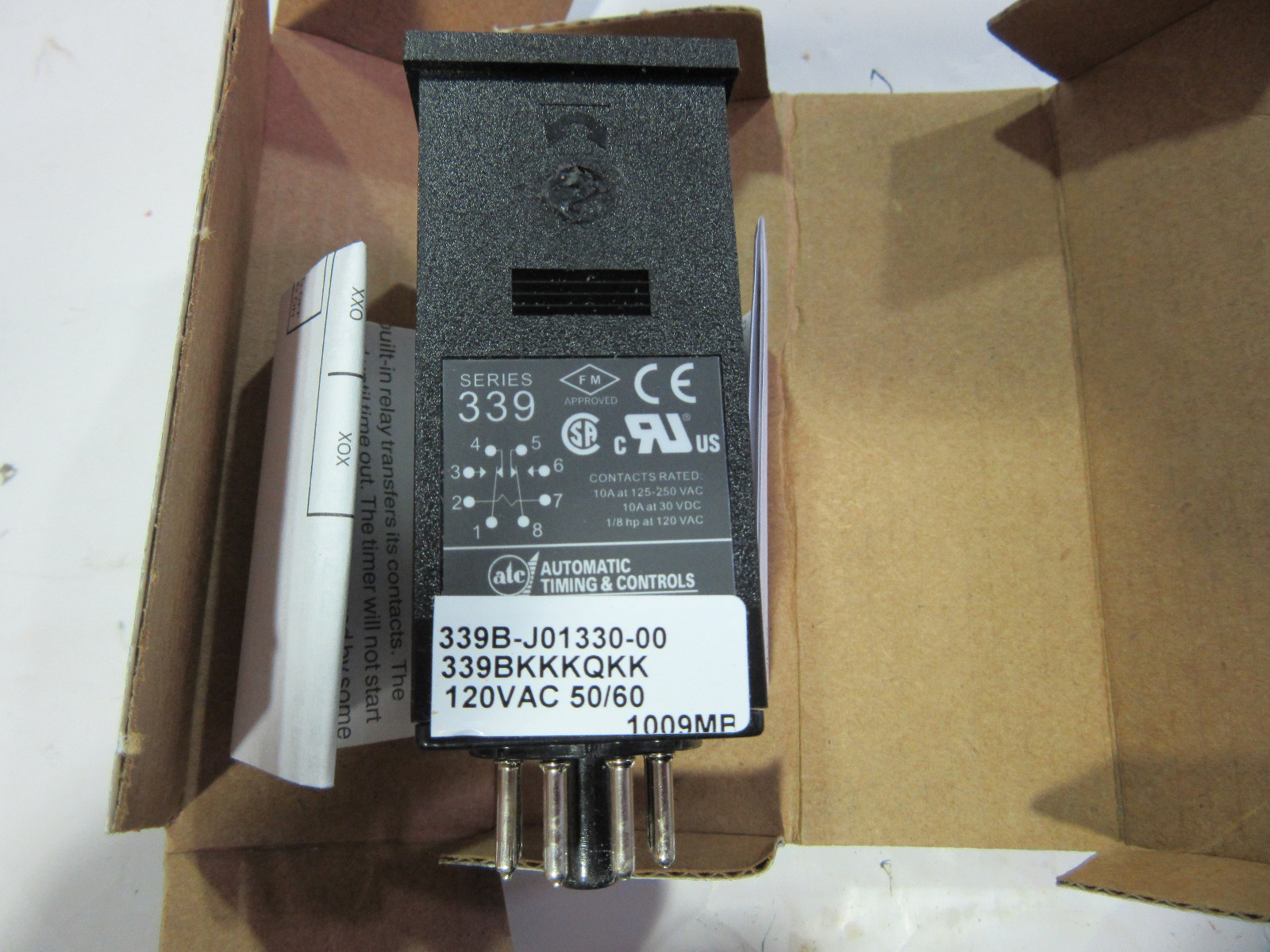 ATC 339B-J01330-00 Time Delay Relay 10 Seconds 120V 339BKKKQKK Series ...
