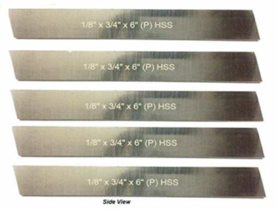Set of 5 HSS Blades 1/8"x 3/4" (Wide) x 6" (Long) Parting Or Cut Off ...