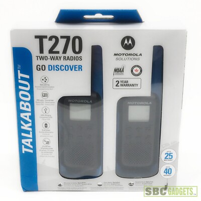 Motorola Solutions Talkabout T270 Two Way Radio Black & Blue | eBay