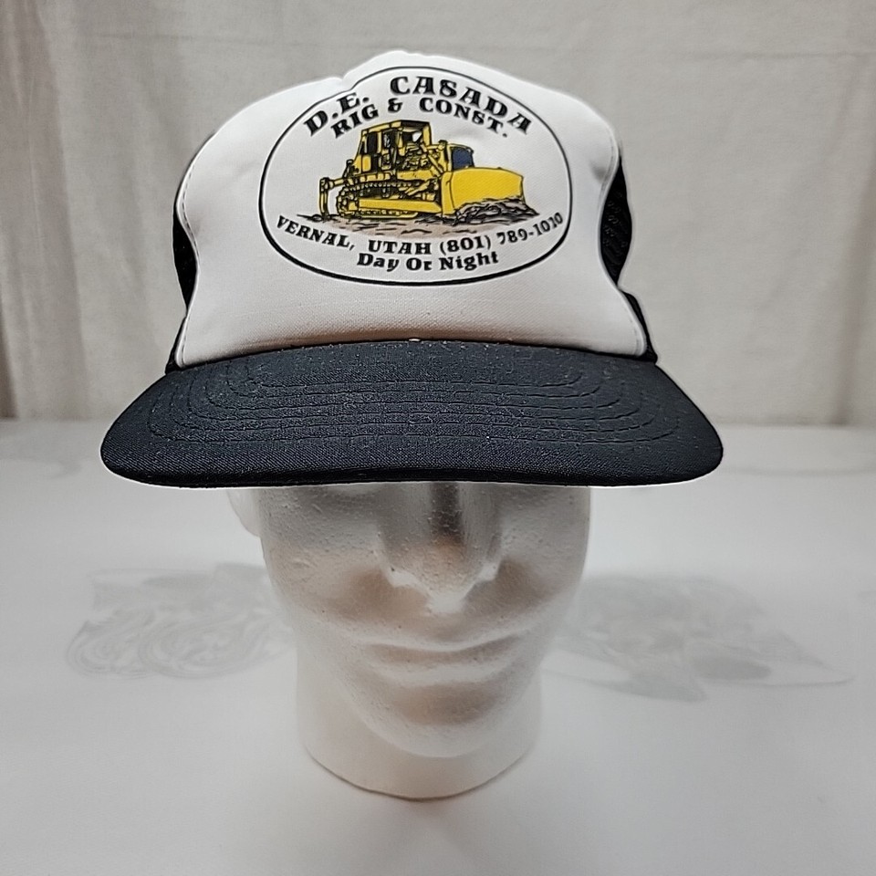 Vintage Casada Construction Bulldozer Co Ball Cap Hat Vernal UT ...