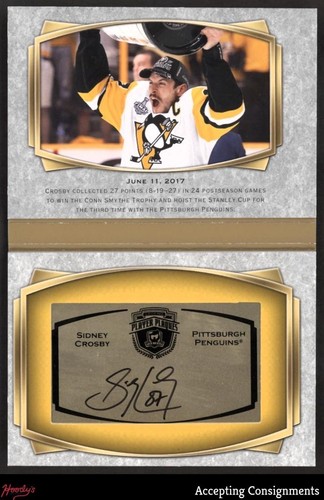 2021-22 The Cup Player Plaques Autographs Booklet Sidney Crosby AUTO 15 ...
