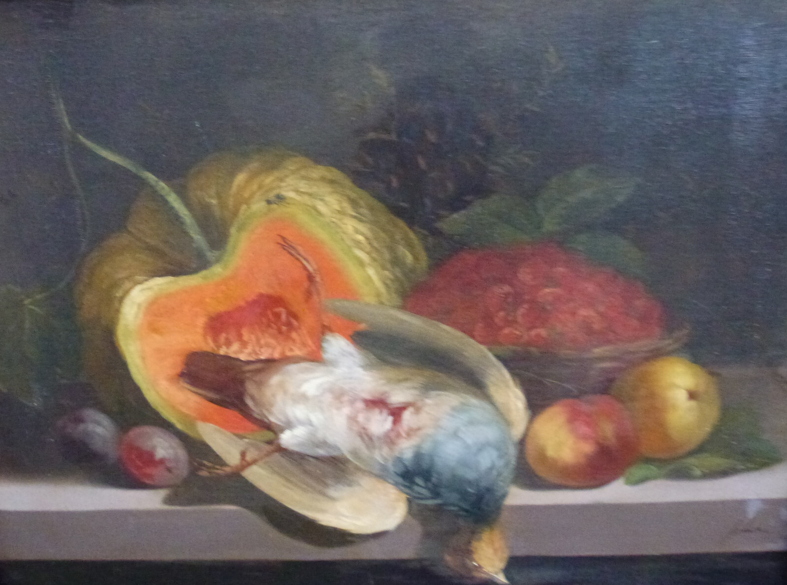 Juliette Félix Tableau Nature Morte au Pigeon Huile/Toile fin XIXème ...