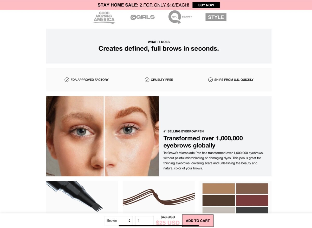 Tatbrow store