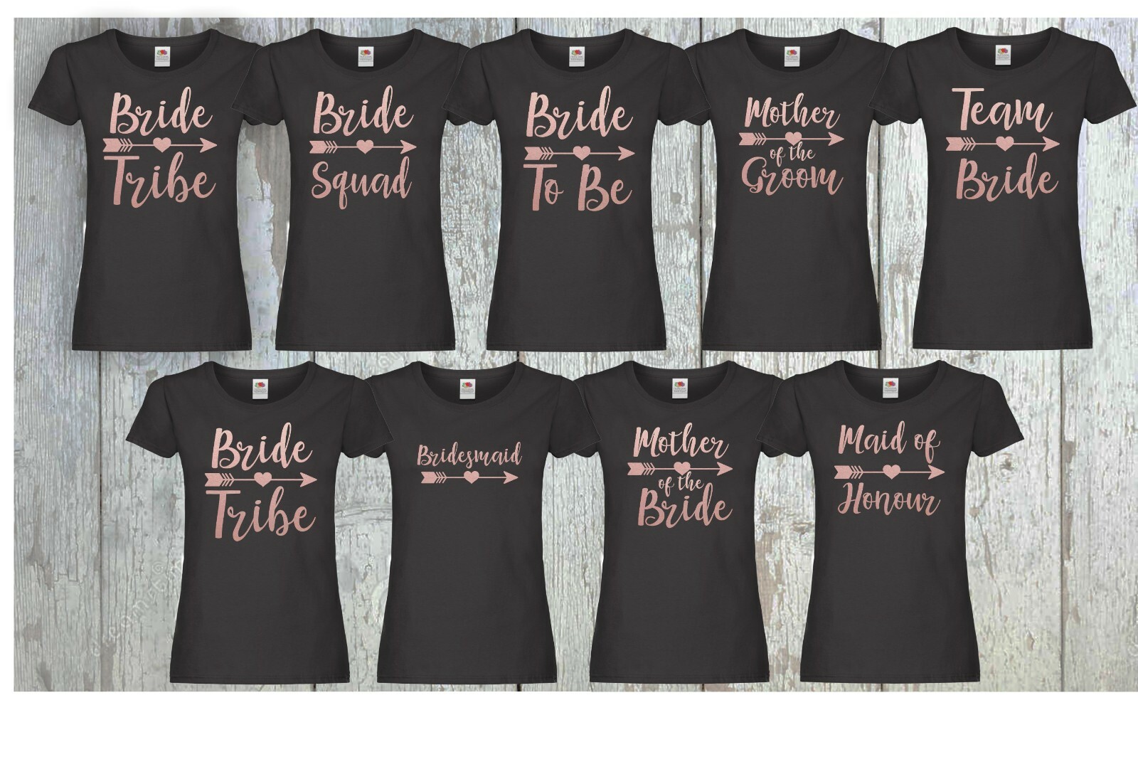 Bride Tribe Hen Party T Shirts Hen Do T Shirt Custom Personalised Rose