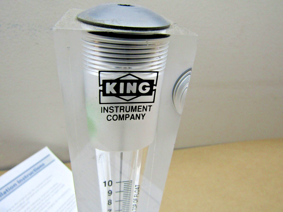 King Instrument Company 7520210-6C-02 0-10 GPM Liquid Gauge Flow Meter ...