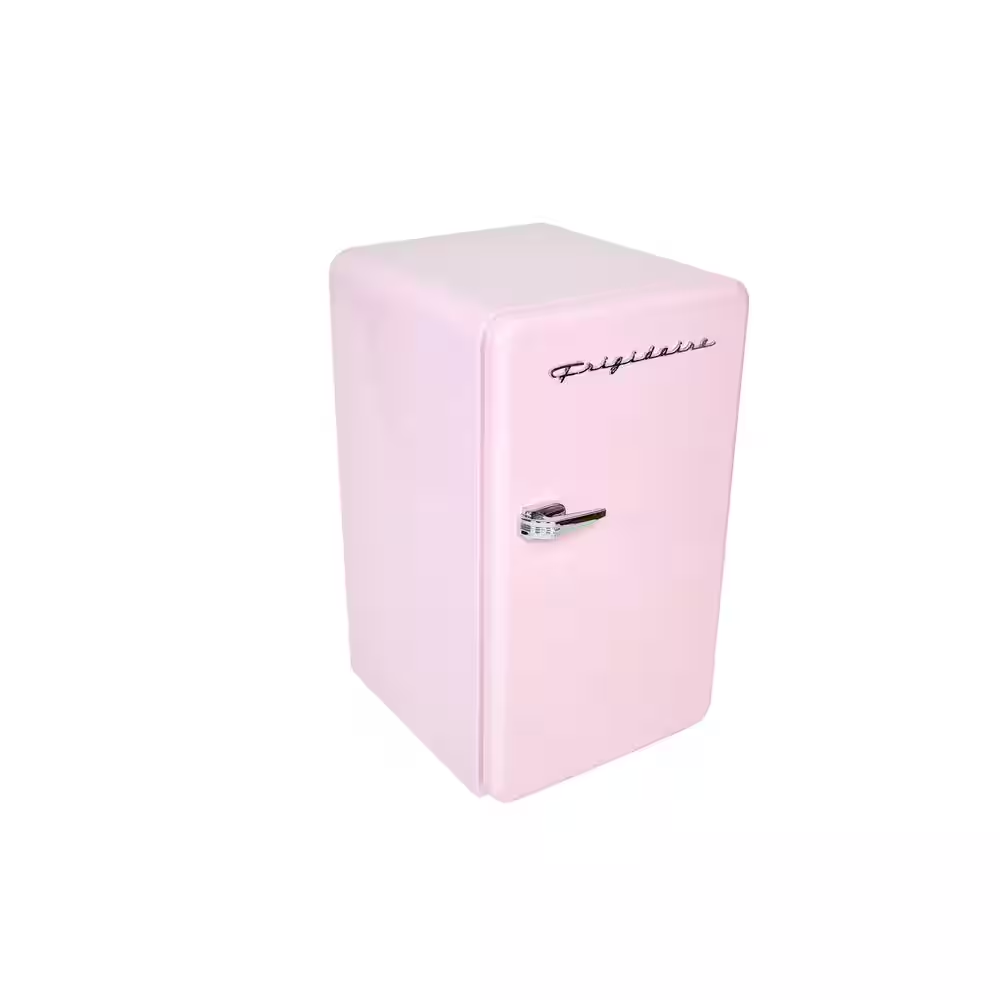 3.2Cu-ft Pink Reversible Door Beverage Compact Mini Retro Fridge With ...
