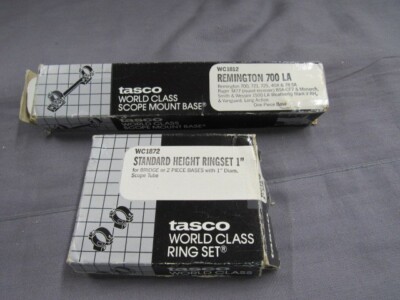 TASCO WORLD CLASS SCOPE MOUNT BASE & RING SET WC1872 WC1812 Remington ...