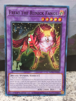 Freki the Runick Fangs MP23-EN186 - Super Rare Yugioh! Holo Foil Nice ...