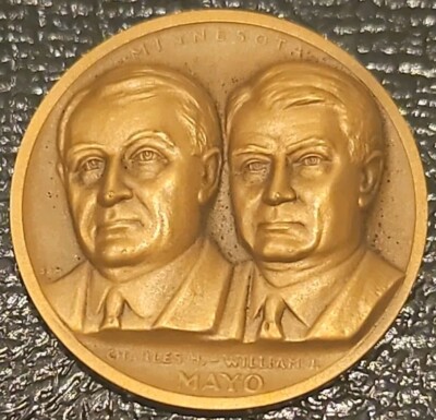 GREAT SEAL OF MINNESOTA STATE CHARLES WILLIAM MAYO CLINIC ART MEDAL ...