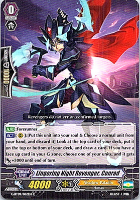 Lingering Night Revenger, Conrad G-BT09/062EN C Cardfight! Vanguard Near Mint | eBay
