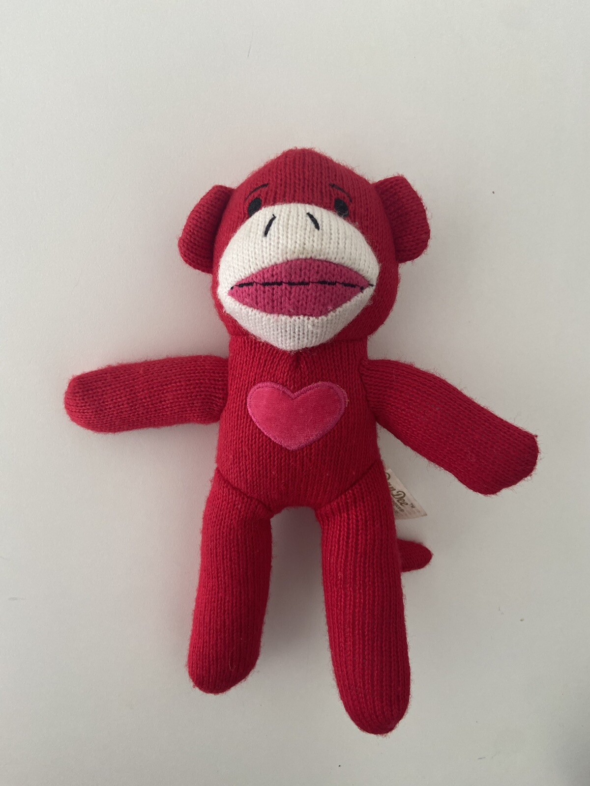 Dan+Dee+Brown+Sock+Monkey+W%2F+Heart+Sweater+8%E2%80%9D+Plush+Stuffed ...