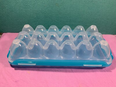 Lock & Lock Egg Storage Container 18 Eggs (Clear w/Light Blue Lid) | eBay
