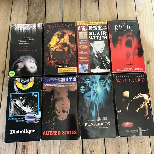 VHS Horror Lot (8) Blair Witch 1+2, Curse, Altered States, Flatliners ...