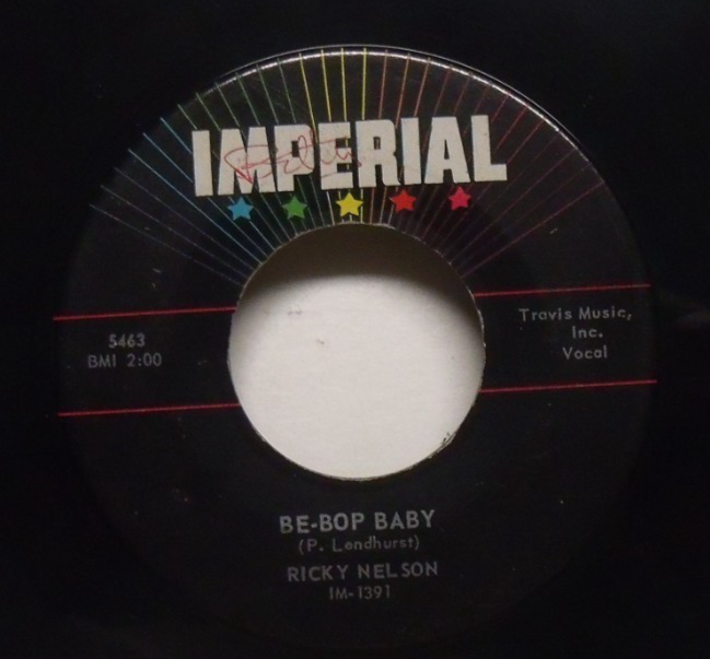 Ricky Nelson - Be-Bop Baby - 1957 Picture Sleeve & 45 | eBay