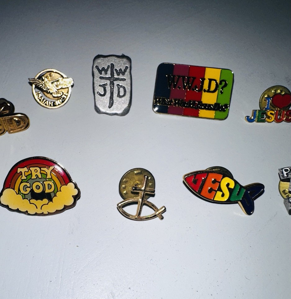 Vintage Jesus Christian Lapel Pins & Hat Pins Tie Tacs Lot Of 20 | eBay