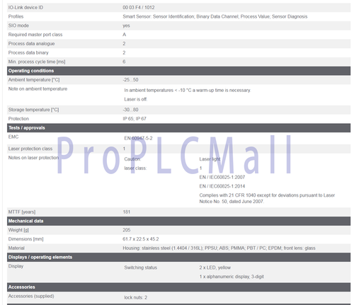 IFM OGD592 Photoelectric Distance Sensor 10...30 DC PNP New 1PCS | eBay