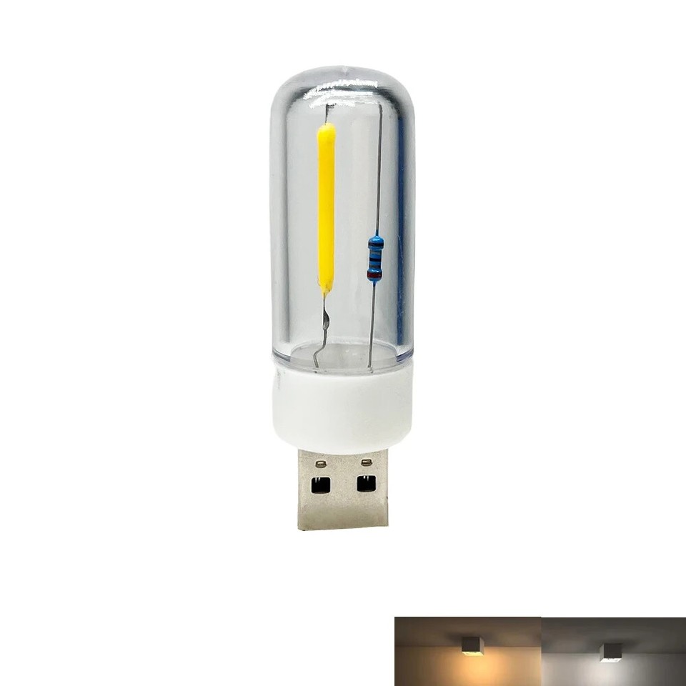 Portable 5V LED Night Light USB LED Camping Lamp Filament Lighting USB ...