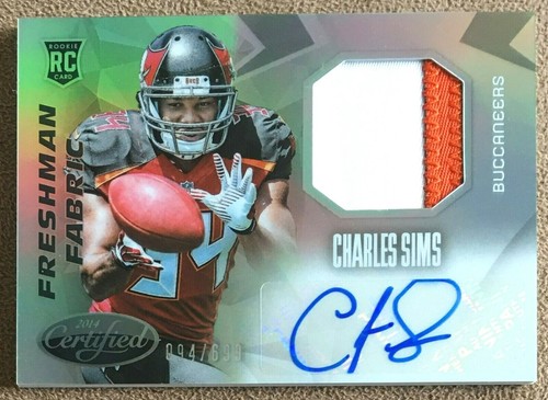 Charles Sims 2014 Panini Certified Freshman Fabric Patch Autograph #211 ...