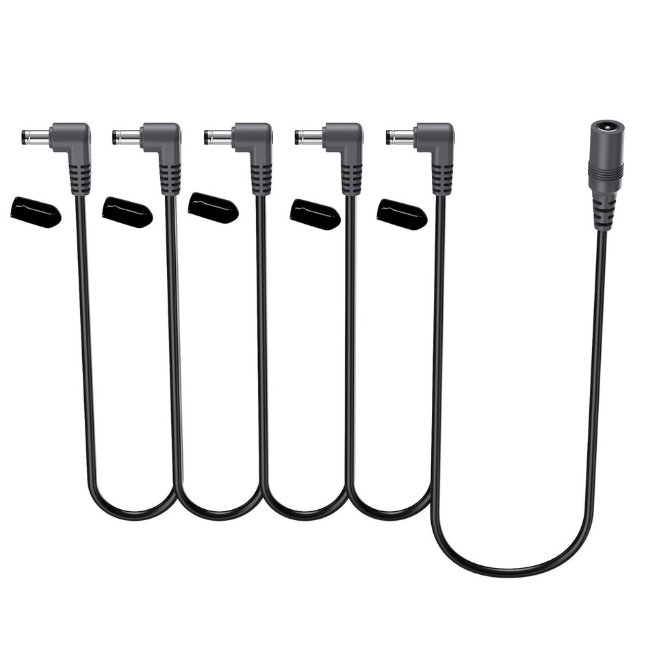 9V DC Daisy Chain Power Supply Splitter Angle Cable Cord for Guitar ...
